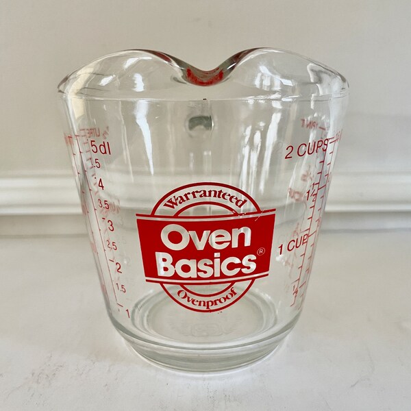 Oven Basics Glass Measuring Cup - Etsy Oven Basics Glass Measuring Cup - Etsy