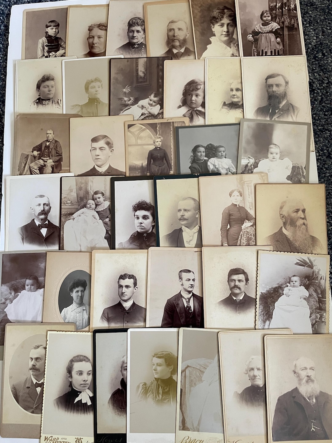 Antique Cabinet Cards - Set of 5 - Etsy