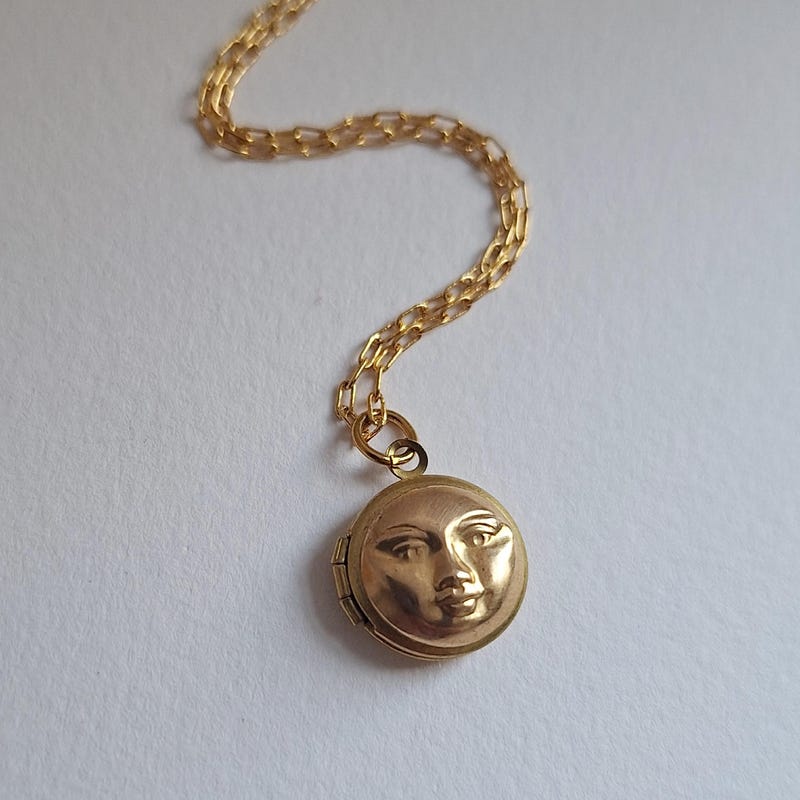 Moon Locket - Etsy