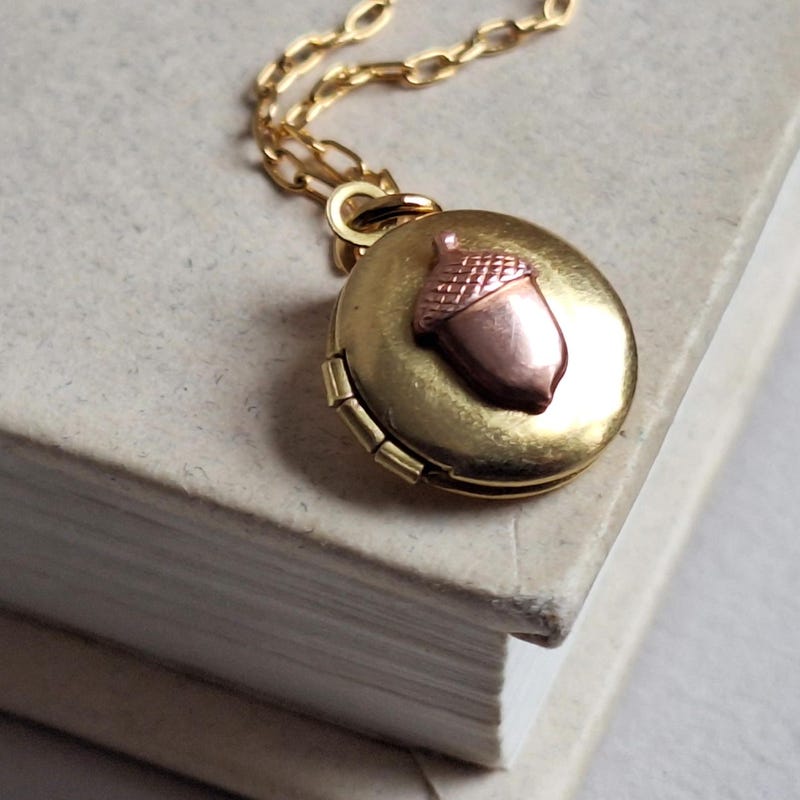 Acorn Locket - Etsy