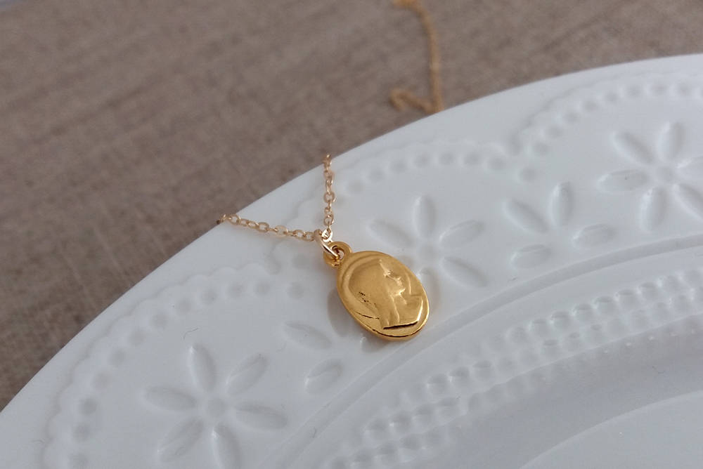 Rose Gold St Mary's Necklace. Virgin Mary Necklace. Rose - Etsy UK