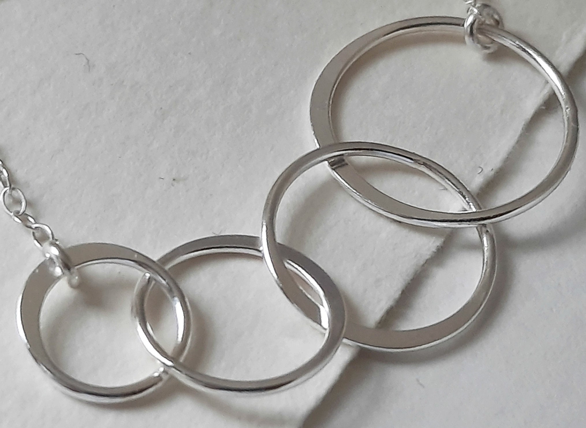 Gold Four Circle Necklace Generation Circle Necklace 4 | Etsy