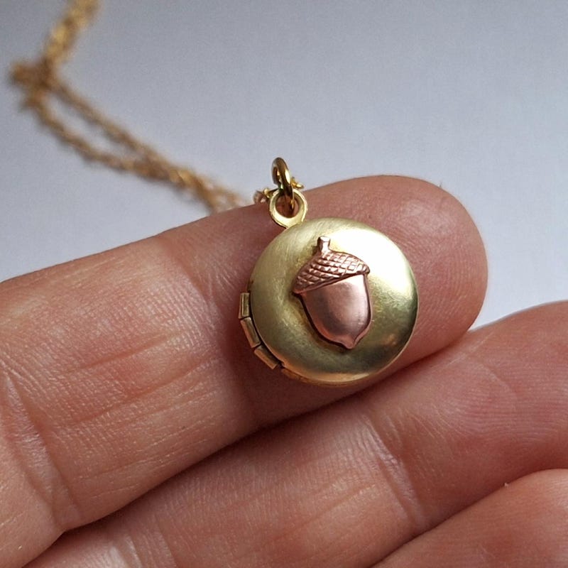 Acorn Locket - Etsy
