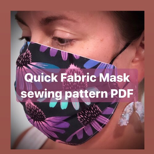 Face Mask Pattern PDF Reusable Mask Download Sewing | Etsy
