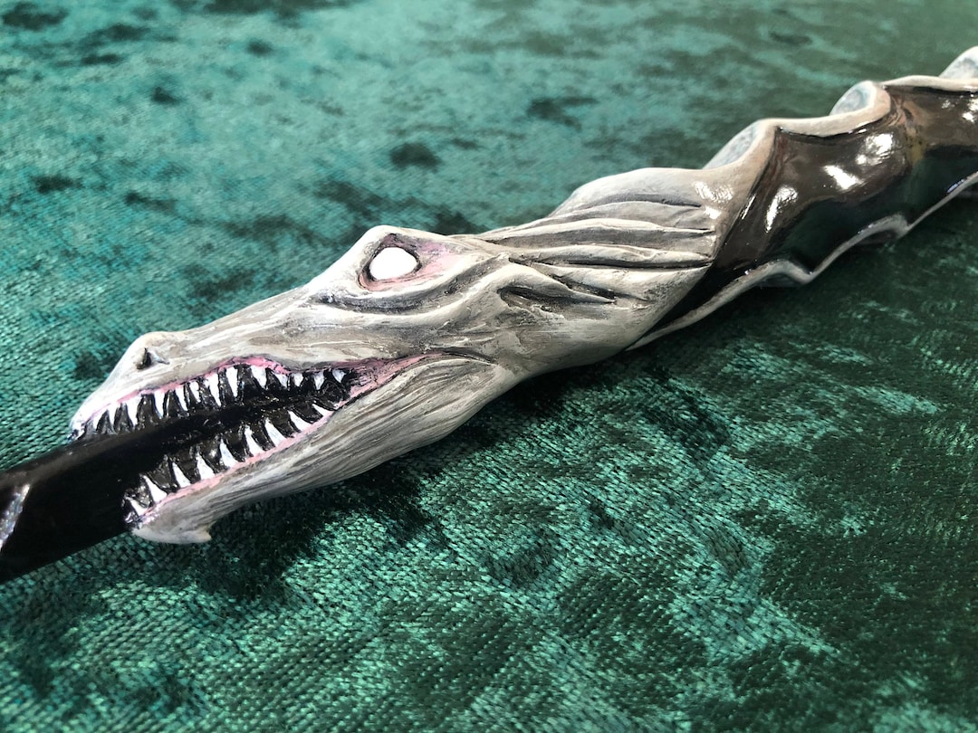 Handmade Dragon Wand Harry Potter Inspired Wooden Magic Wand Art Gift ...