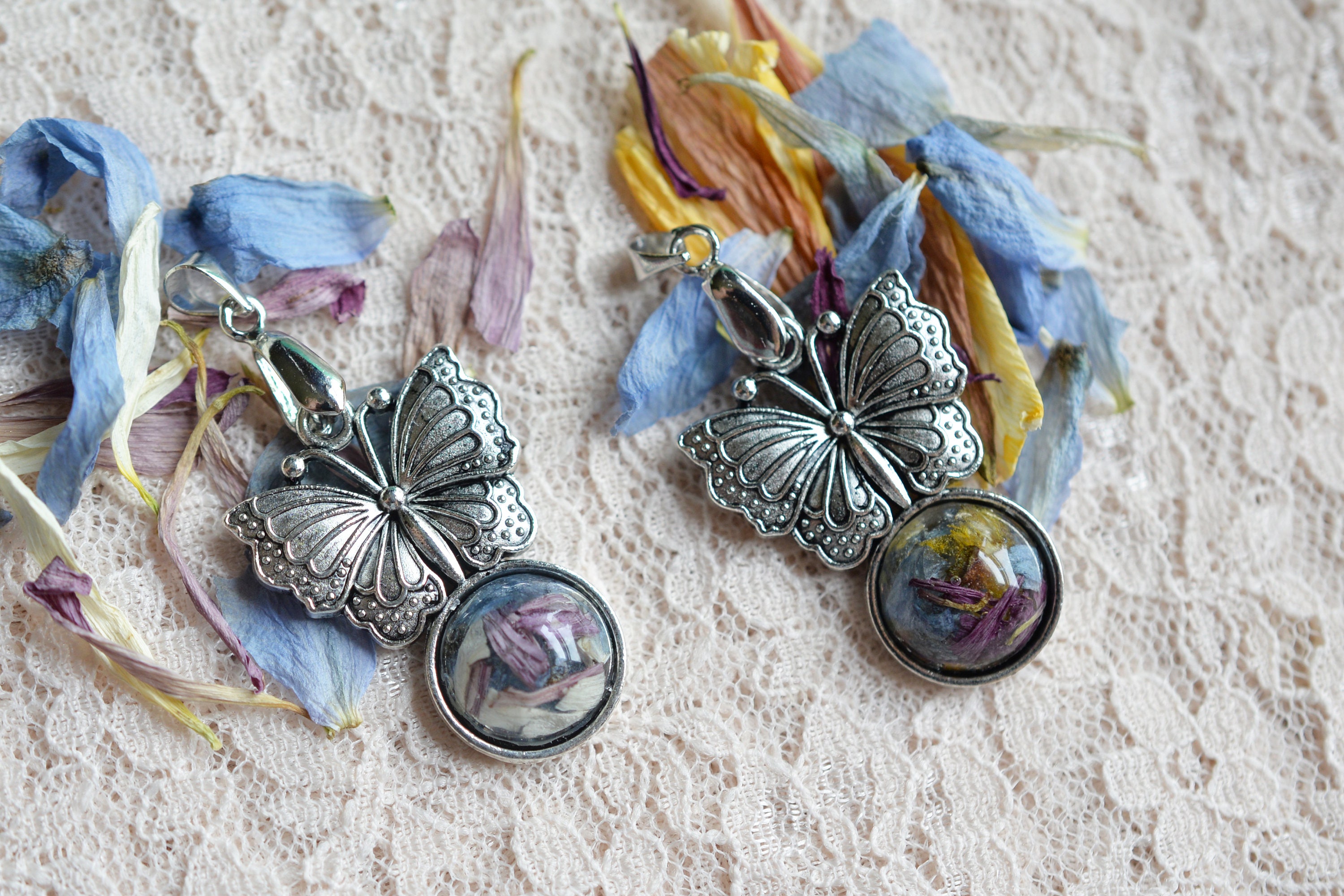 Butterfly Memorial Pendant Memorial Jewelry Funeral Flowers | Etsy