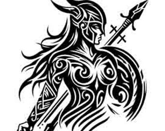 Viking PNG, SVG & JPEG Shield Maiden Digital Design Instant Download ...