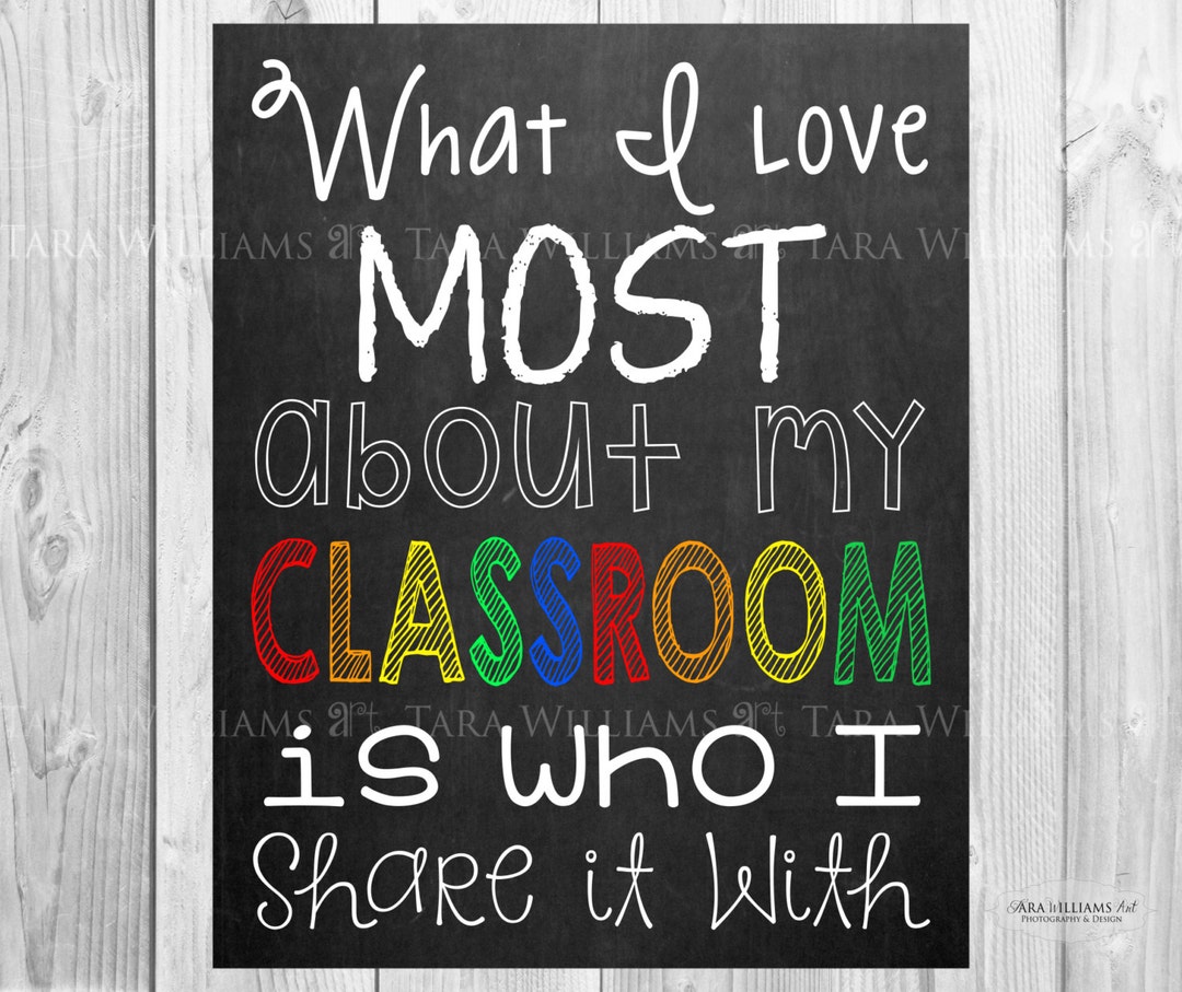 SALE Classroom Wall Art Printable What I Love Most 8x10 - Etsy