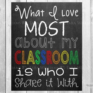 SALE Classroom Wall Art Printable What I Love Most 8x10 - Etsy