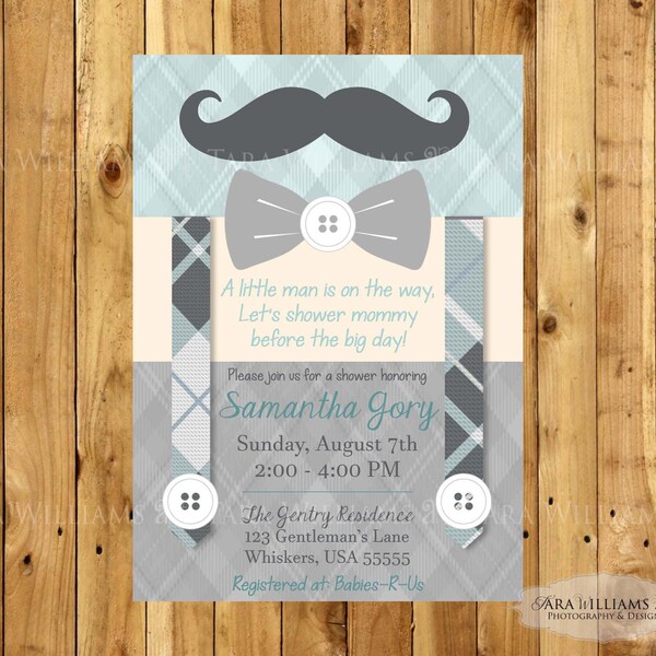 Mustache Baby Shower Invitation - Etsy