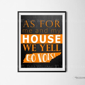 Tennessee Football Chalkboard Wall Art Go Vols 8x10 16x20 Vols Home ...