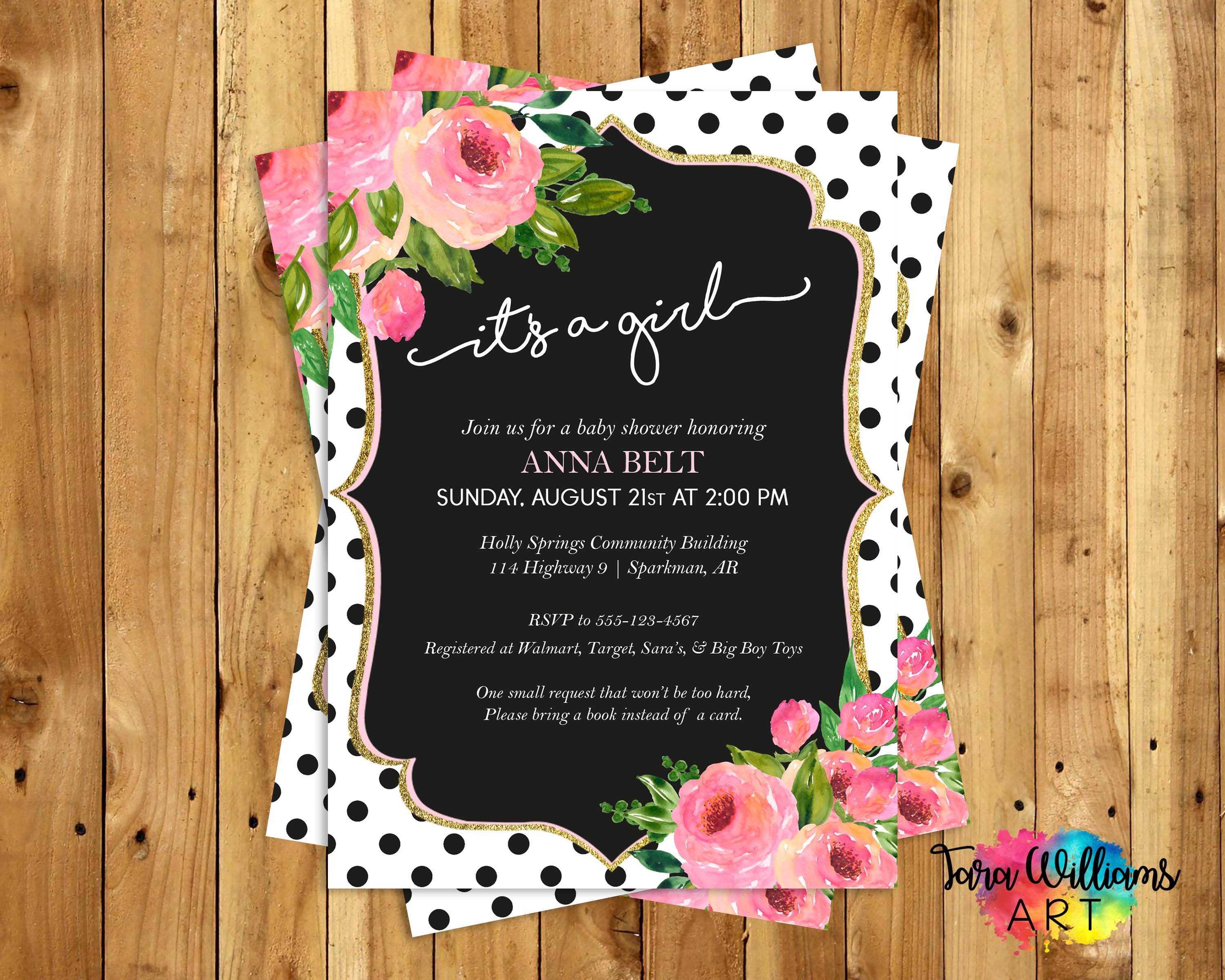 Kate Spade Invite Etsey