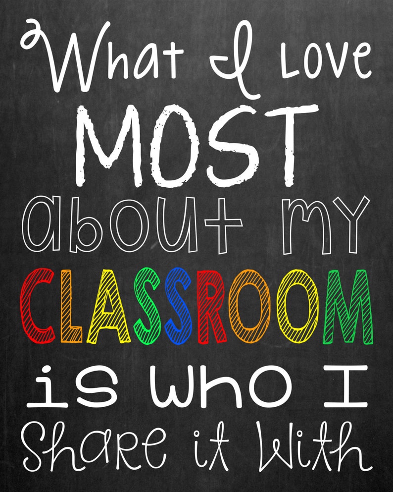 SALE Classroom Wall Art Printable What I Love Most 8x10 - Etsy