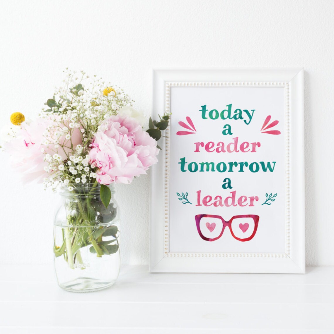 Kids Playroom Printable Today A Reader Tomorrow a Leader - Etsy Singapore