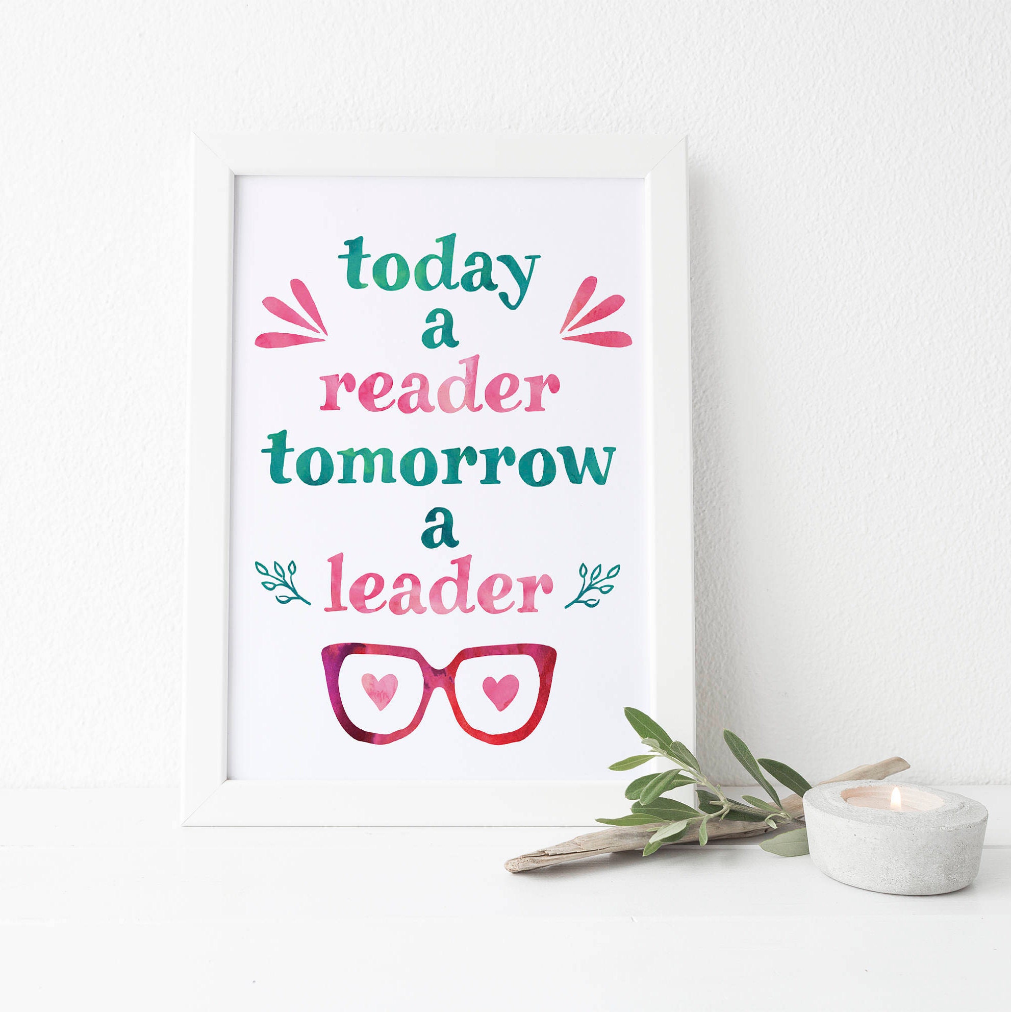 Kids Playroom Printable Today A Reader Tomorrow a Leader - Etsy Singapore