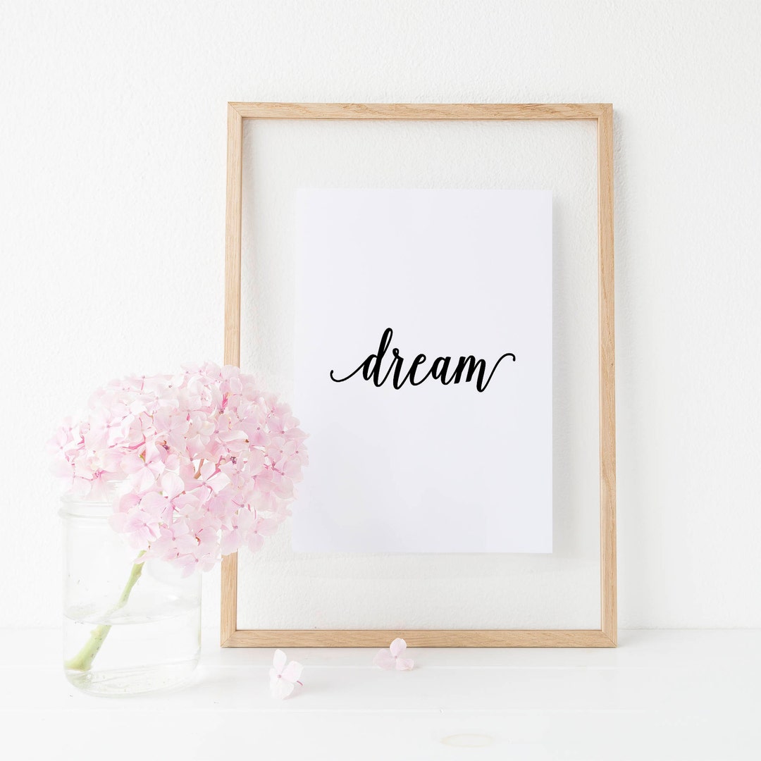 Printable Dream Art Wall Decor Typography Print - Etsy
