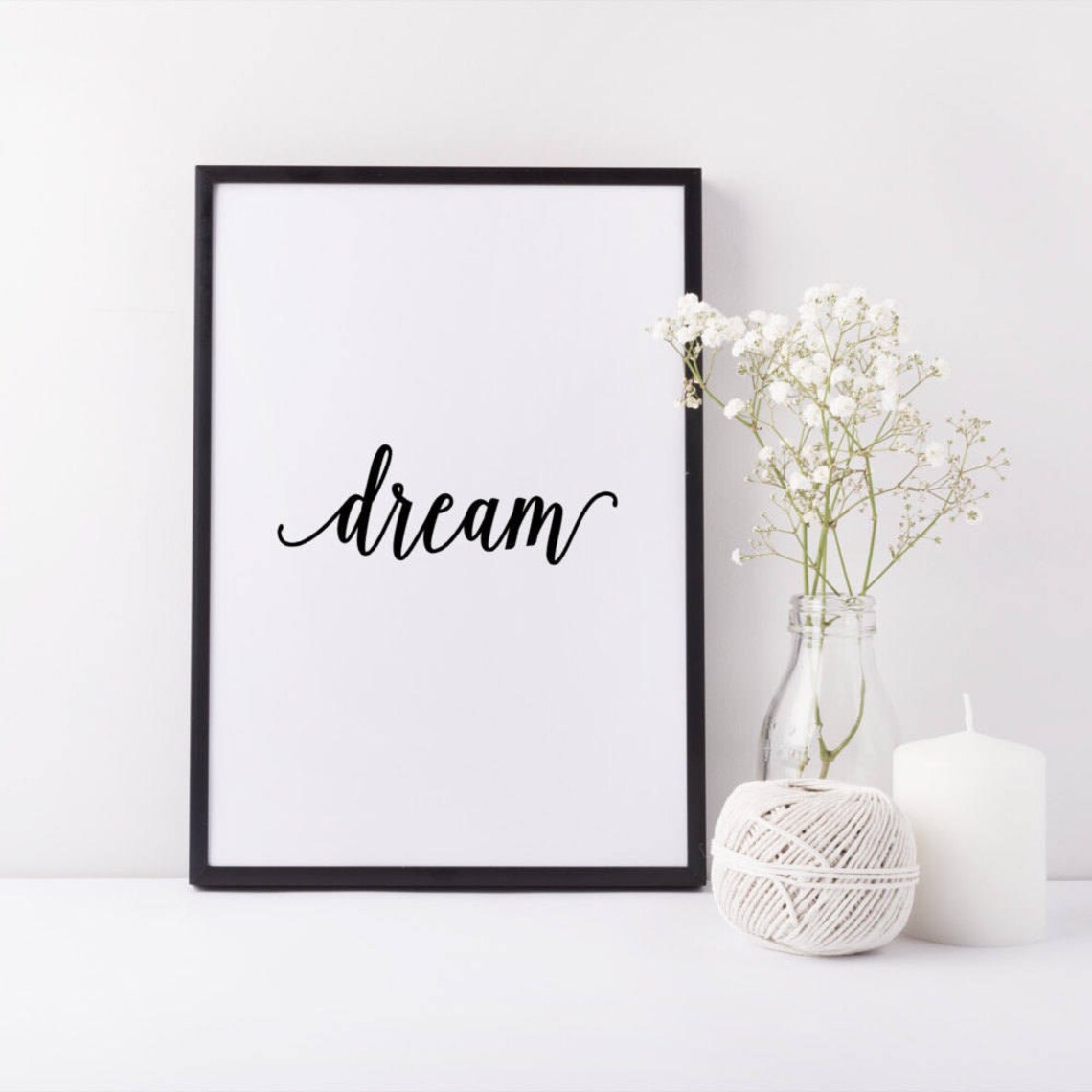 Printable Dream Art Wall Decor Typography Print - Etsy