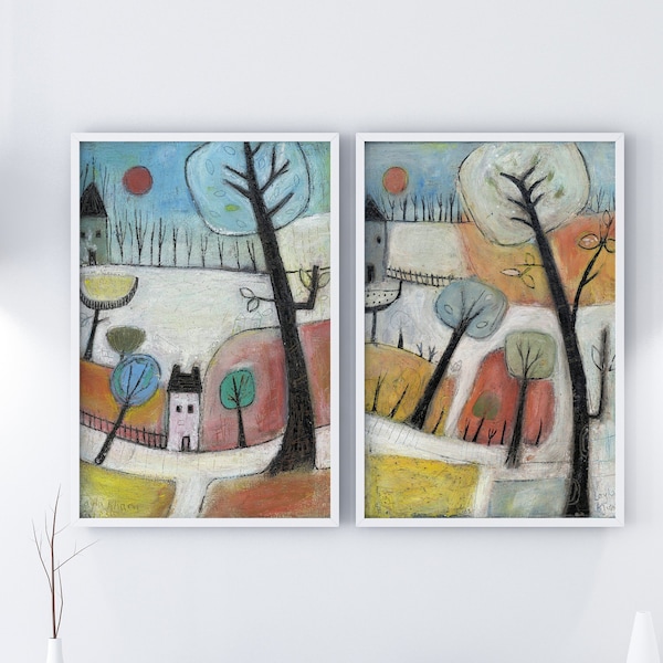 Diptych Art - Etsy