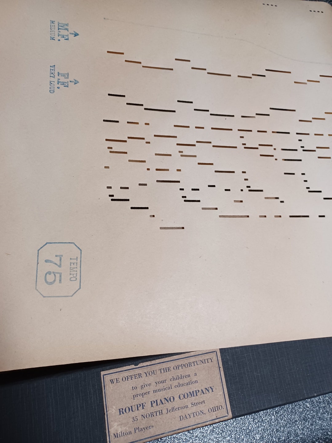 Vintage Player Piano Rolls - Etsy