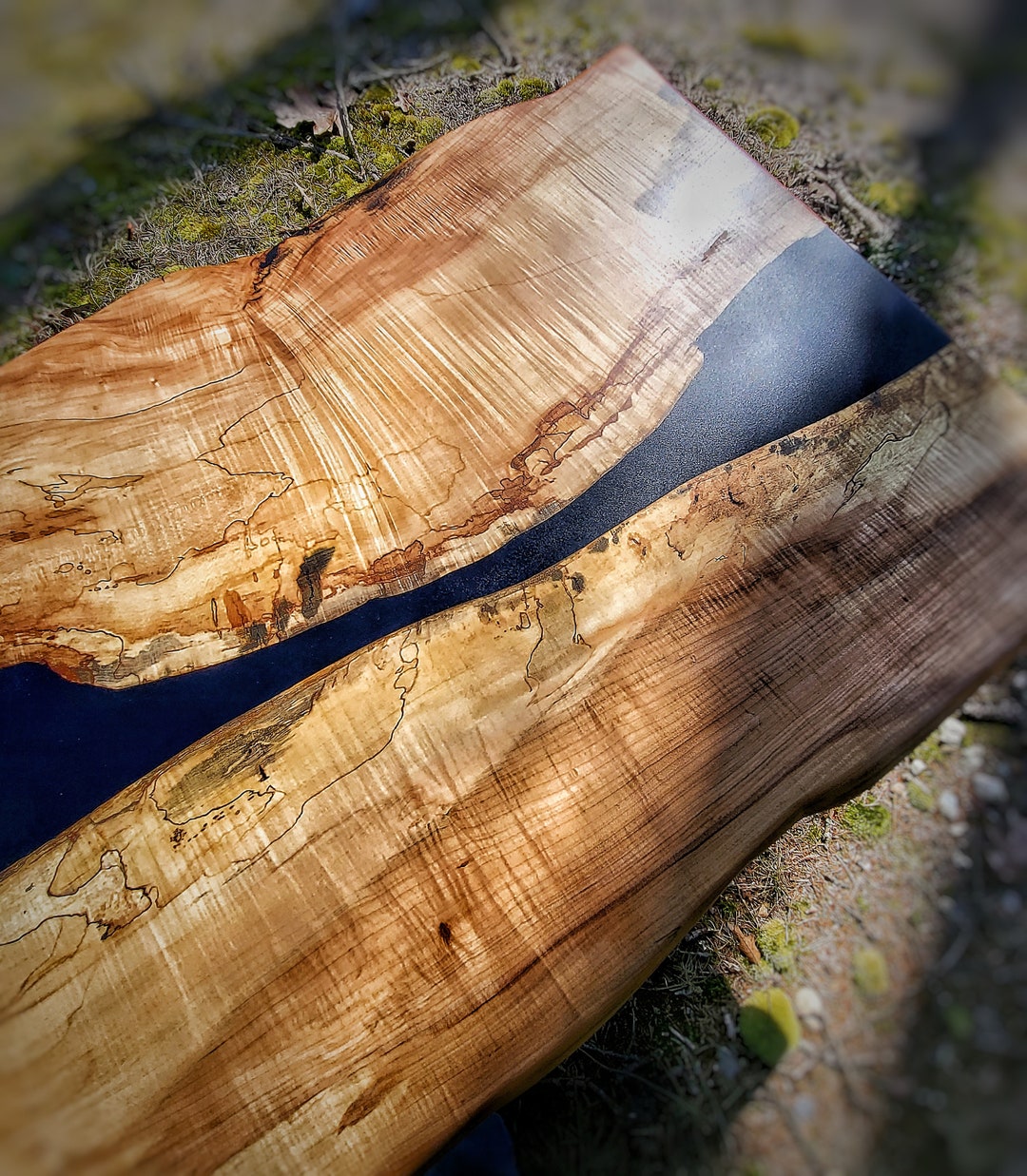 Epoxy River Table, Spalted Maple Table, Live Edge Table, Epoxy Coffee ...