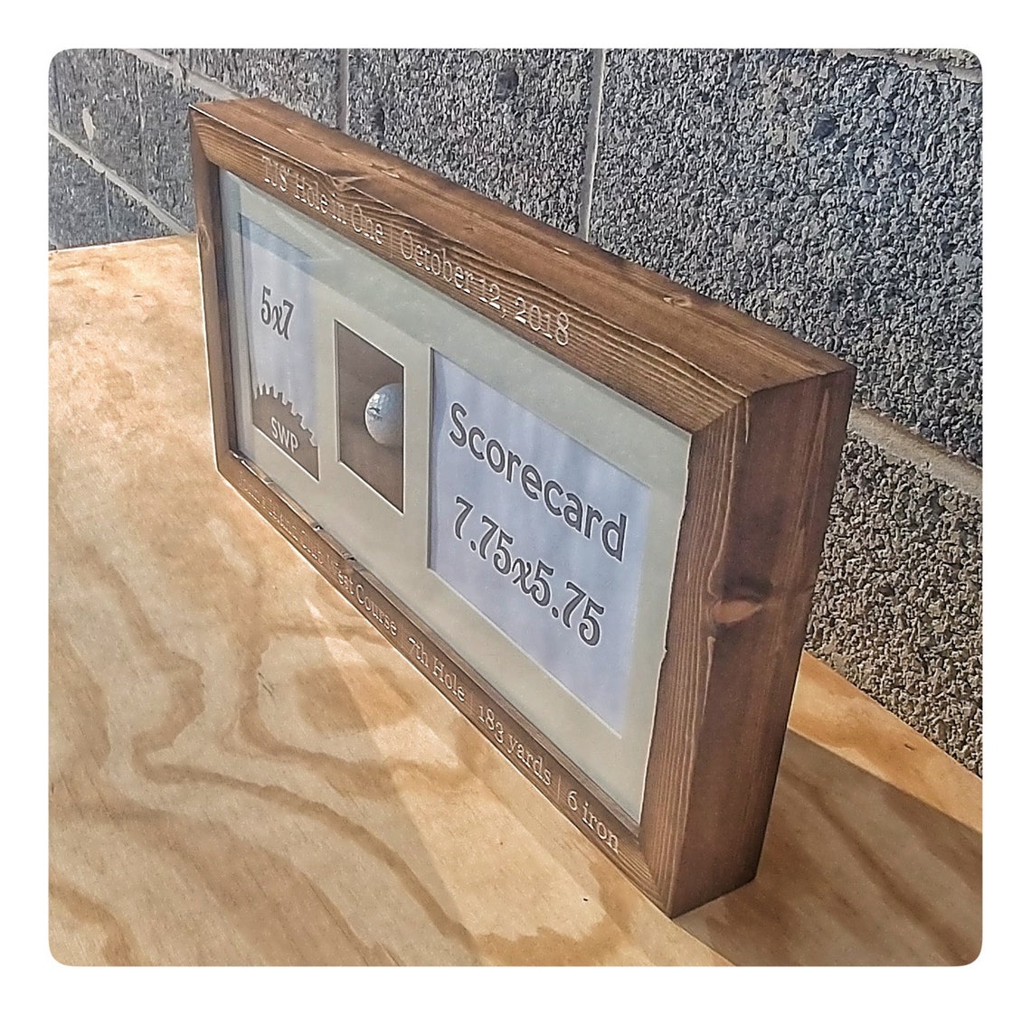 Custom Box Frame Engraved Box Frame Custom Golf Frames Wood - Etsy