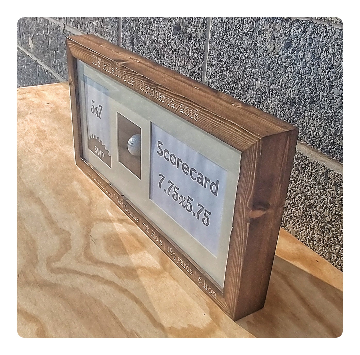 Custom Box Frame Engraved Box Frame Custom Golf Frames Wood - Etsy