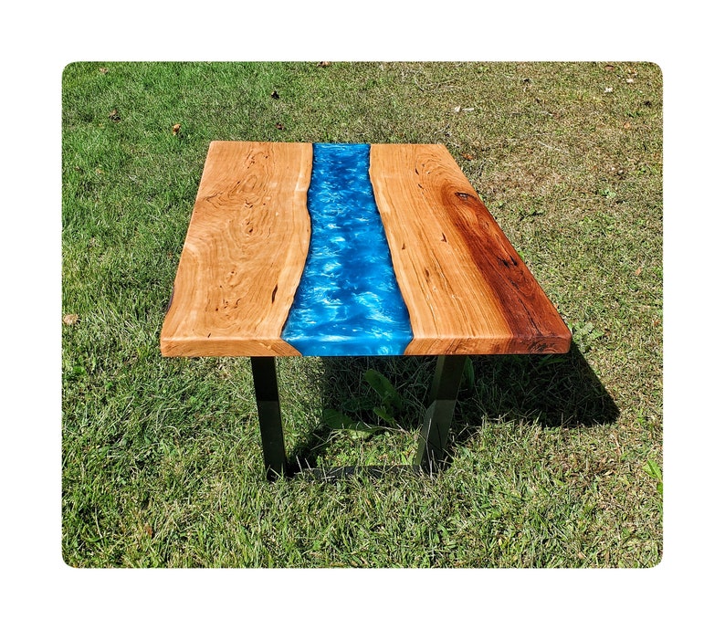 Epoxy River Table Cherry Slab Table Live Edge Table Epoxy - Etsy