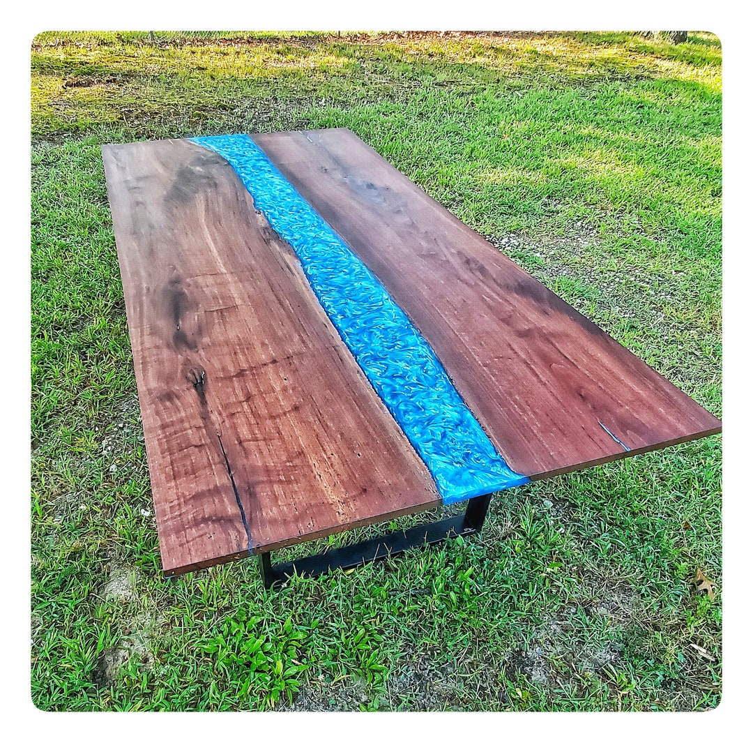 Epoxy River Table, Walnut Epoxy Table, Custom Walnut Table, Walnut ...