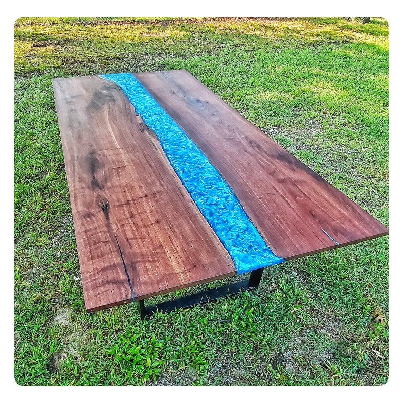 Walnut Epoxy Table - Etsy