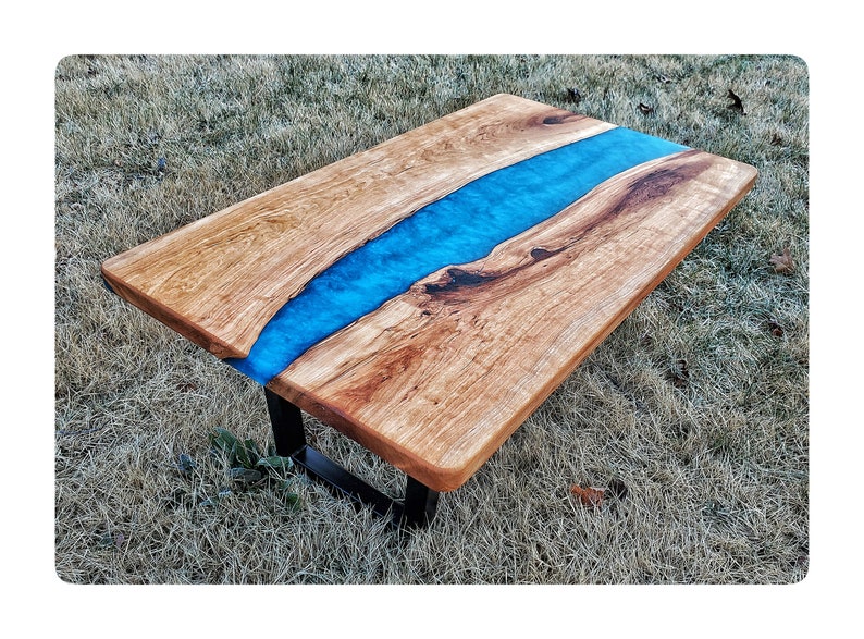 Epoxy River Table Cherry Slab Table Live Edge Table Epoxy - Etsy