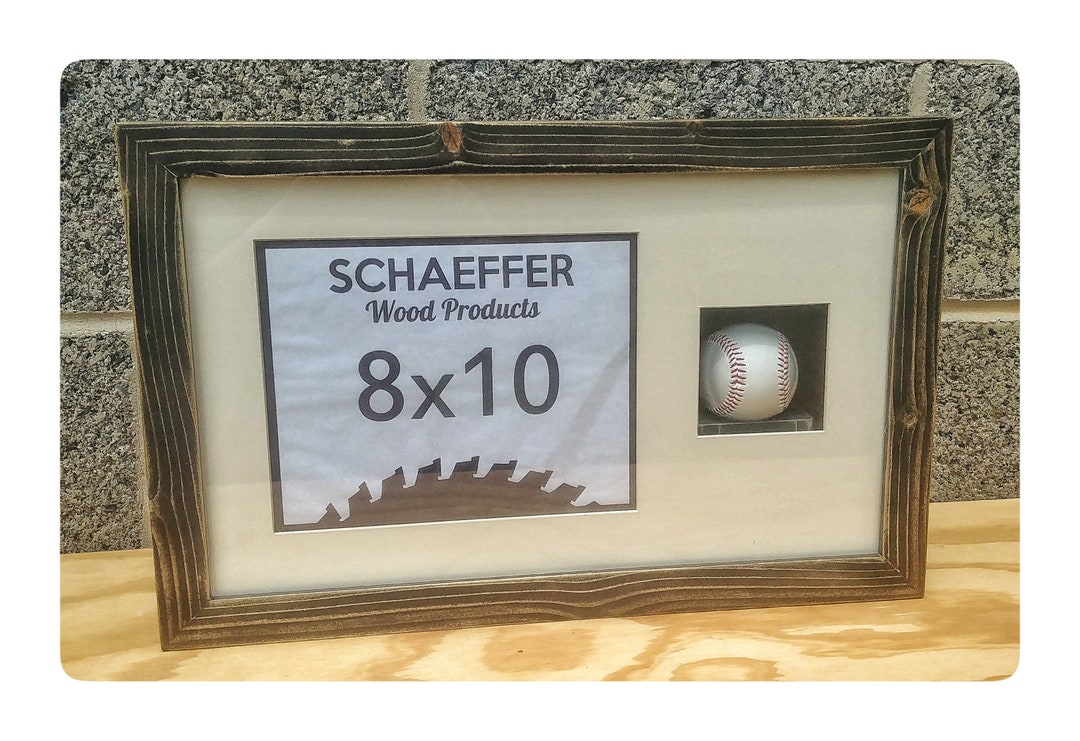 Baseball Frame, Rustic Sports Frames, Baseball Box Frame, Anniversary ...