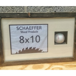 Baseball Frame, Rustic Sports Frames, Baseball Box Frame, Anniversary ...