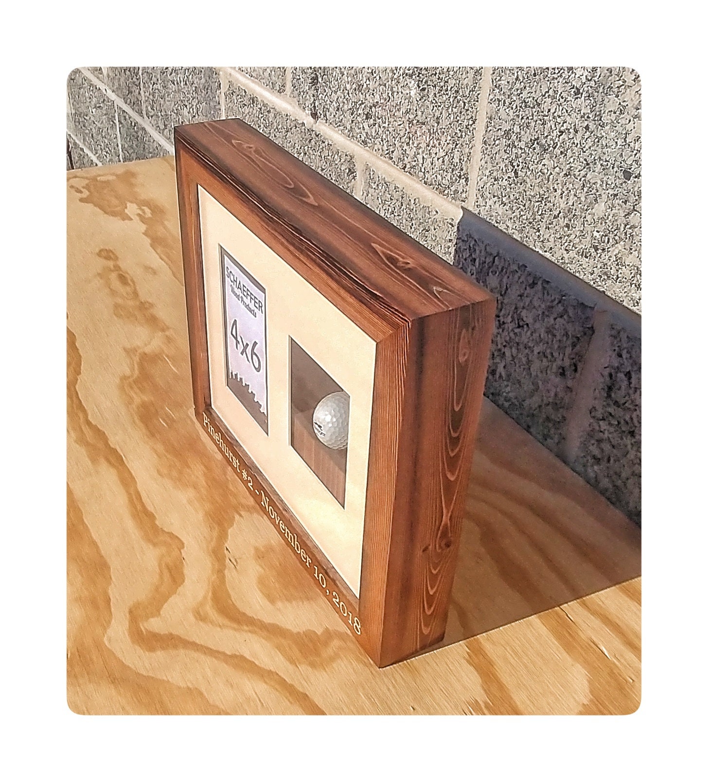 Custom Box Frame Engraved Box Frame Custom Golf Frames Wood - Etsy