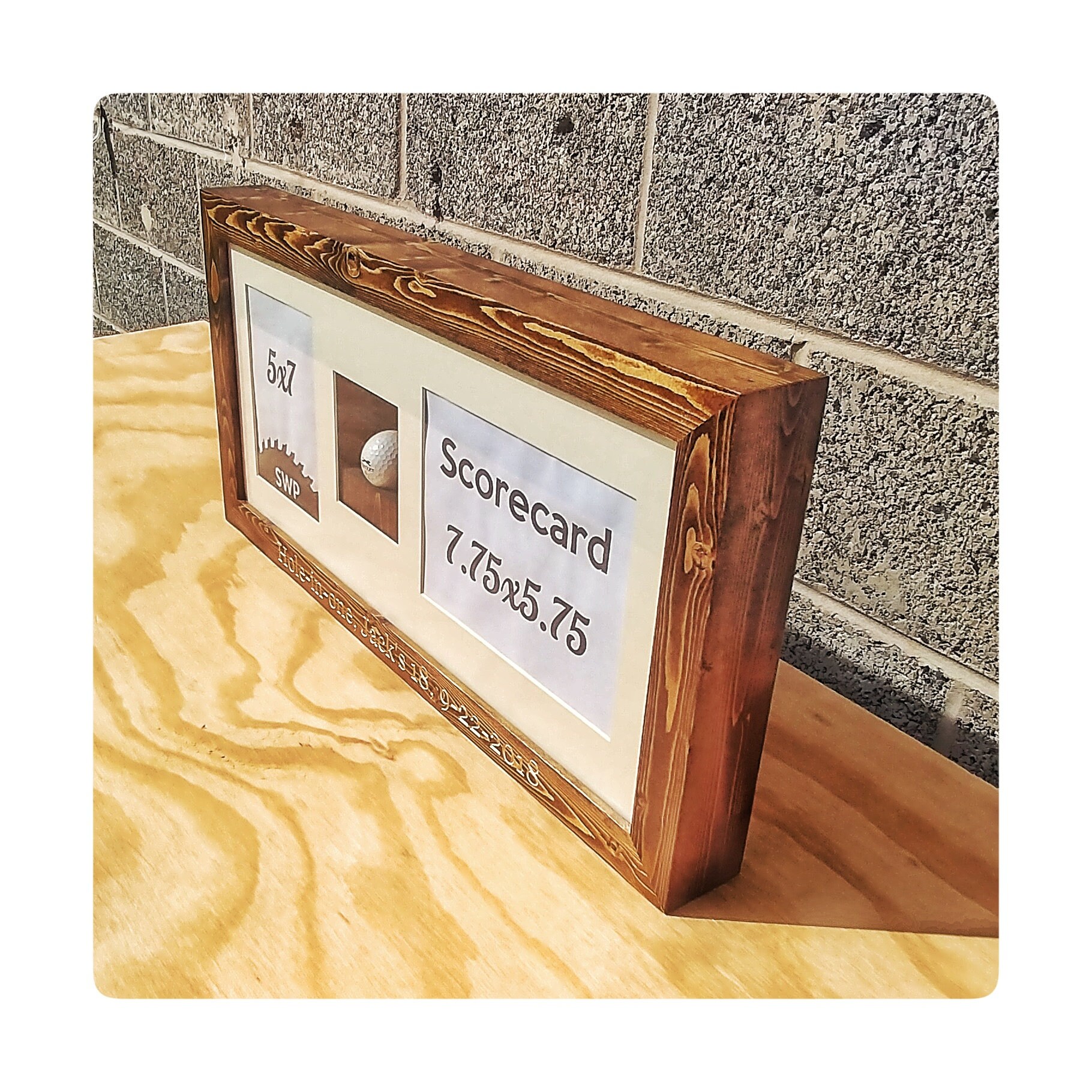 Custom Box Frame Engraved Box Frame Custom Golf Frames Wood | Etsy