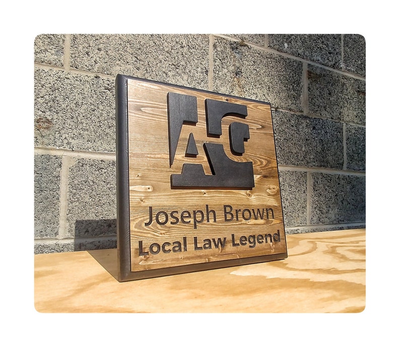 Business Logo Signs Routed Wood Signs Inset Letters Carved - Etsy