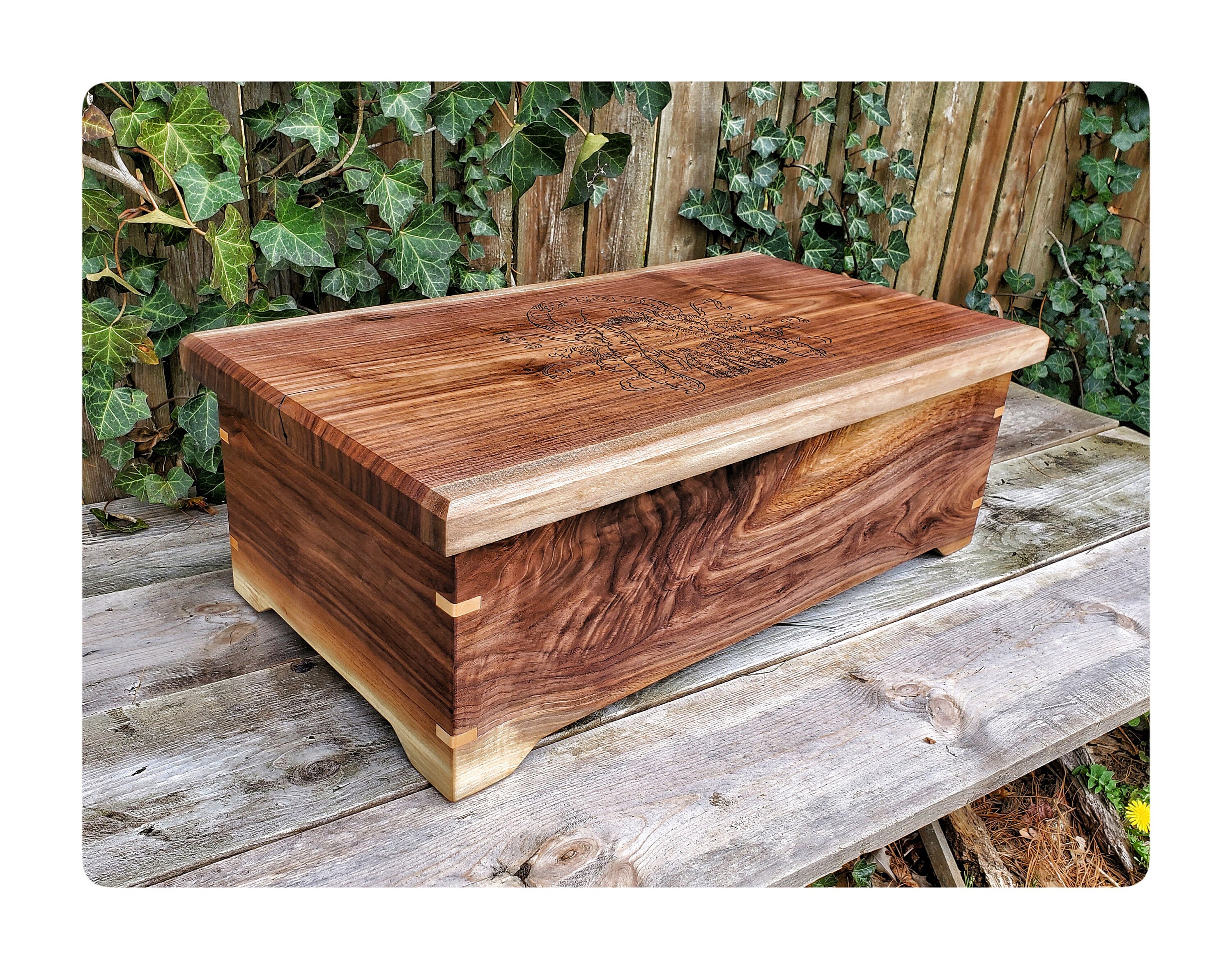 Kingdom Death Box, Large Wood Box, Decorative Wood Box, Walnut Box ...