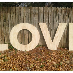 Wood Love Letters, Large Wood Letters, Unfinished Letters, Love Sign ...