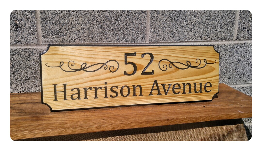 Wood Address Signs, Inset Letters, Carved Wood Signs, Carved Wood Signs ...
