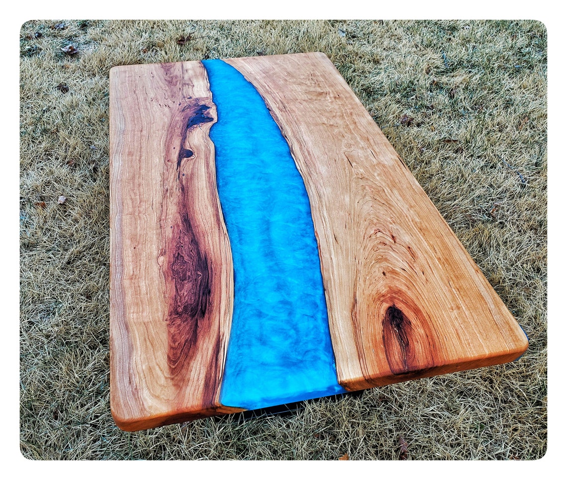 Epoxy River Table Cherry Slab Table Live Edge Table Epoxy - Etsy