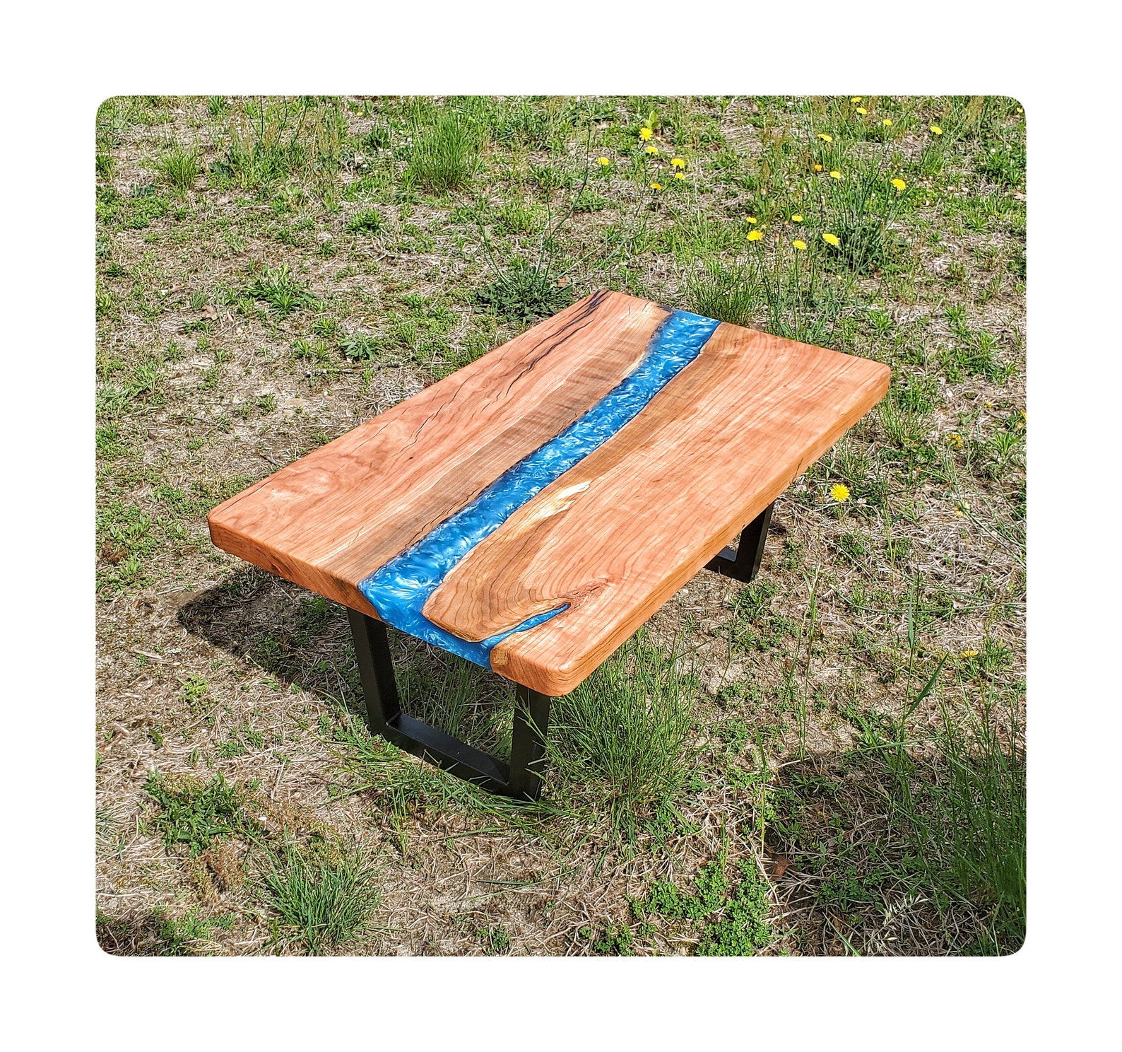 Epoxy River Table Cherry Slab Table Live Edge Table Epoxy | Etsy