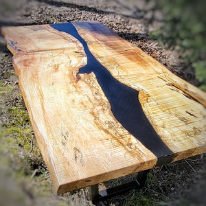Epoxy River Table, Spalted Maple Table, Live Edge Table, Epoxy Coffee ...