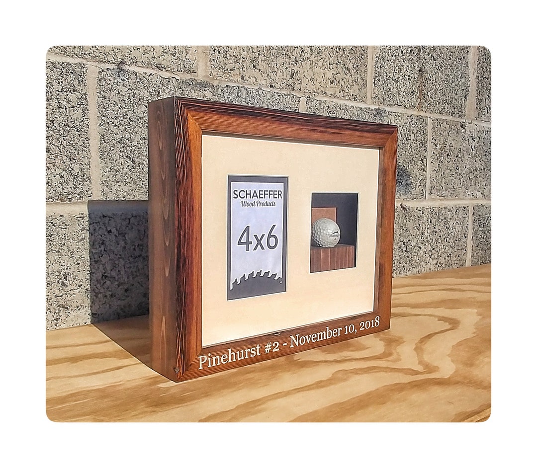 Custom Box Frame, Engraved Box Frame, Custom Golf Frames, Wood Shadow ...