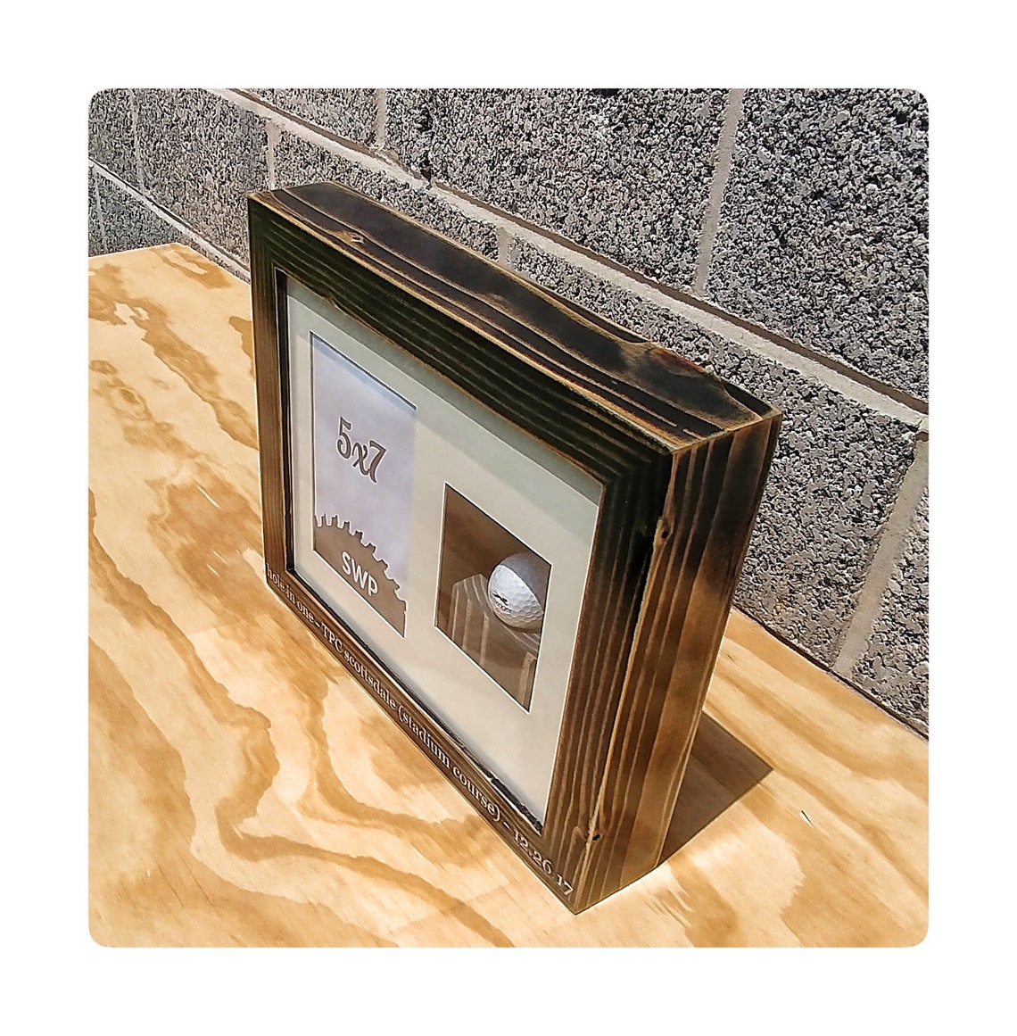 Custom Box Frame Engraved Box Frame Custom Golf Frames Wood | Etsy