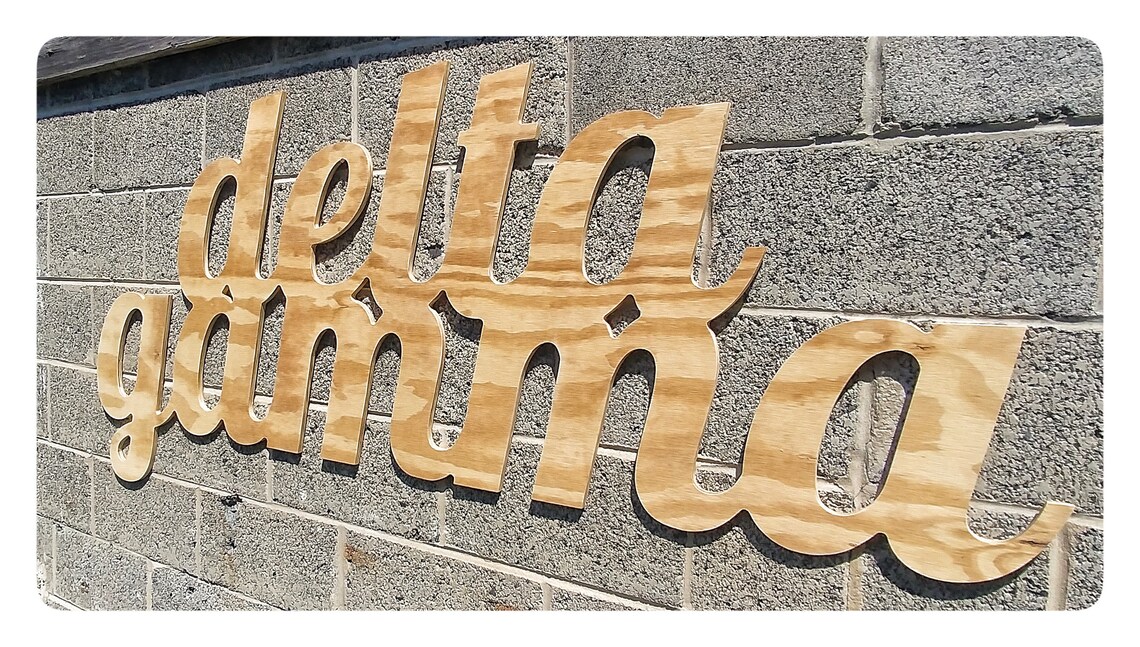 Custom Plywood Signs, Wood Cutout Signs, Wood Love Letters, Greek Wood ...