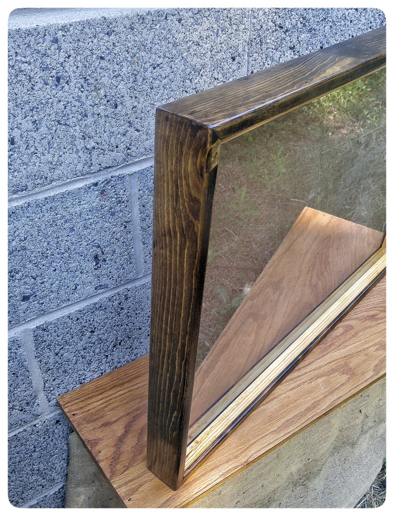 Stained Box Frame Finished Box Frame Square Wood Frames - Etsy