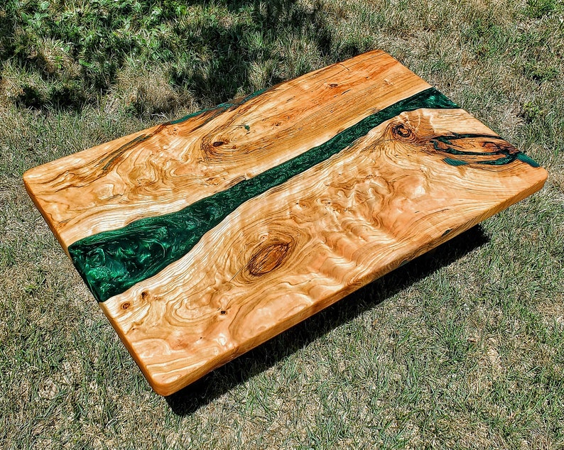 Epoxy River Table, Cherry Slab Table, Live Edge Table, Epoxy Coffee ...