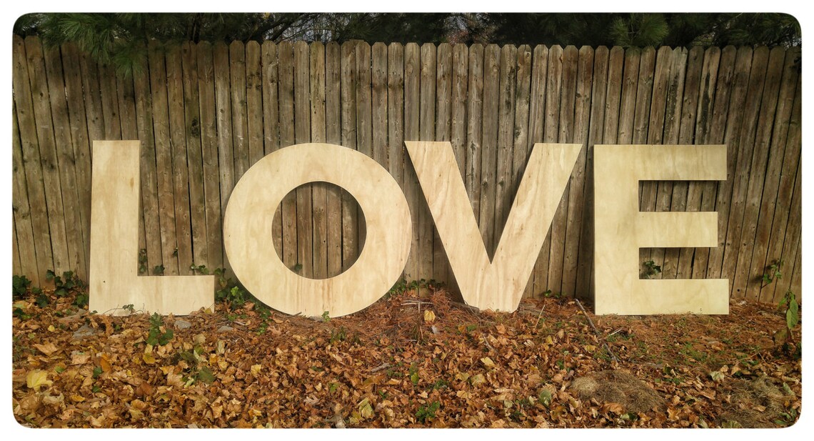 Wood Love Letters Large Wood Letters Unfinished Letters - Etsy