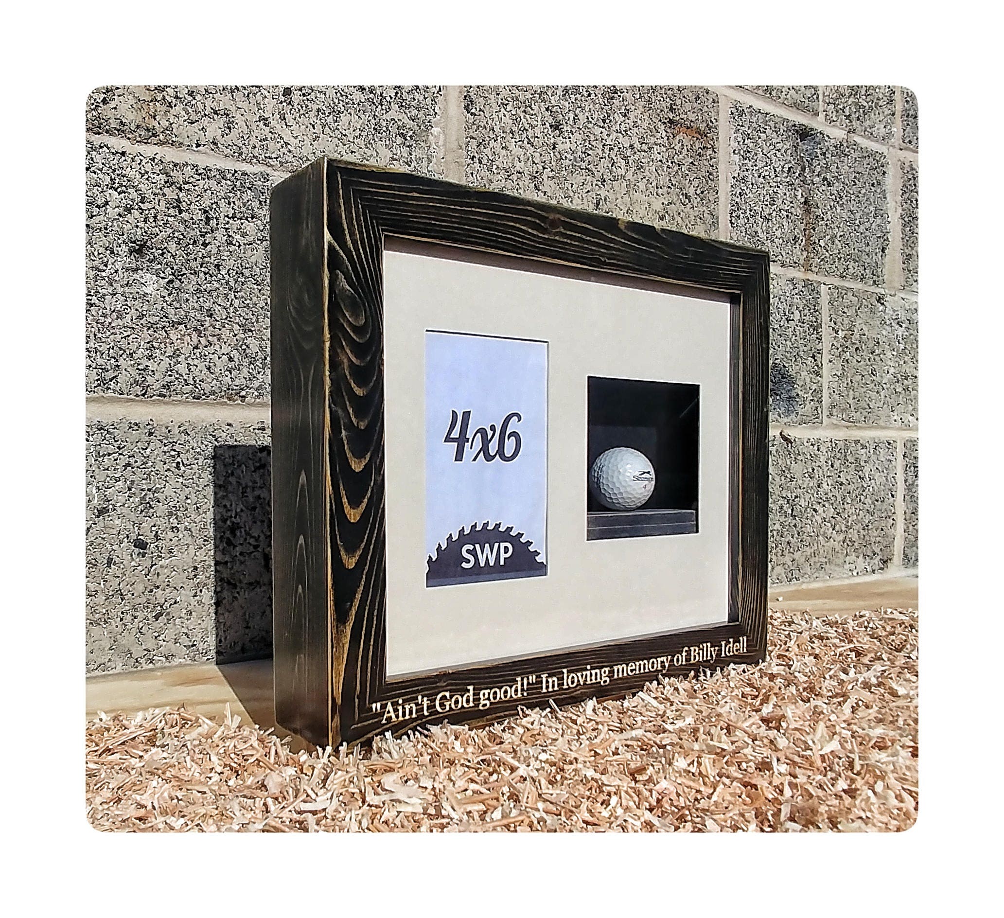 Custom Box Frame, Engraved Box Frame, Custom Golf Frames, Wood Shadow ...