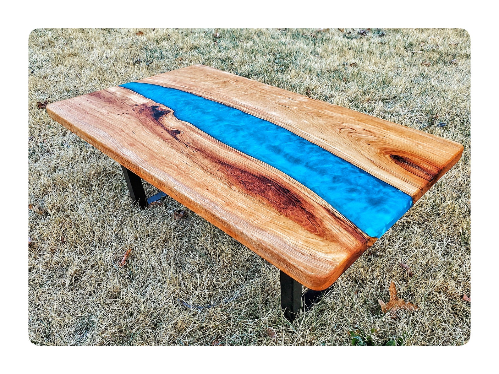 Epoxy River Table Cherry Slab Table Live Edge Table Epoxy - Etsy