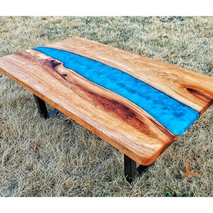 Epoxy River Table, Cherry Slab Table, Live Edge Table, Epoxy Coffee ...